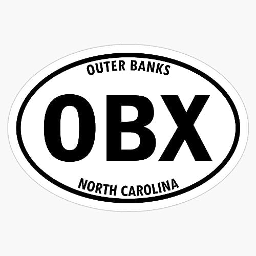 Amazon.com - Outer Banks North Carolina OBX Oval Travel Vinyl Sticker ...