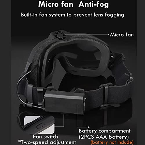 AVLUZ 2 Lenses Tactical Goggles, Military Paintball Shooting Anti-Fog ...