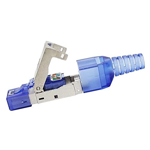 QGT Tool-free Assembly RJ-45 Connector Modular Plug, STP Cat7 10 ...