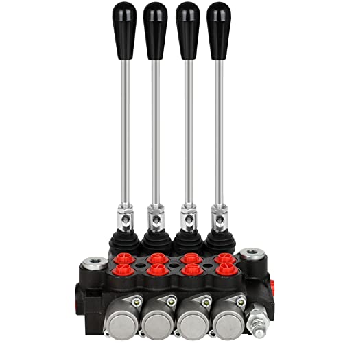 Hydraulic Control Valve 4 Spool 11 GPM SAE Ports Adjustable Relief ...