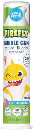 Amazon.com: Firefly Kids Anti-Cavity Natural Fluoride Toothpaste, Baby ...