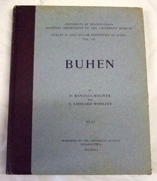 BUHEN - TEXT: Randall-Maciver, D.; Woolley, C. Leonard: Amazon.com: Books
