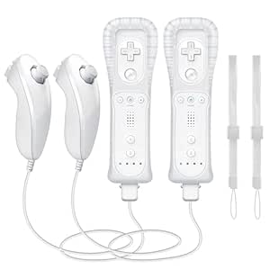 Amazon.com: (White *2) Remote Controller with Motion Plus for Wii/WII U ...