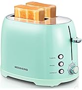 Amazon.com: REDMOND 2 Slice Toaster Retro Stainless Steel Toaster with ...
