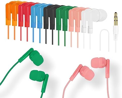 Amazon.com: QIDAIZUOEN 30 Packs Kids Earbuds Headphones Bulk for School ...