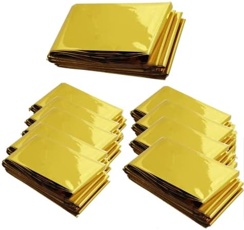 Amazon.com: Emergency Mylar Thermal Blankets, Silver Gold Foil Survival ...