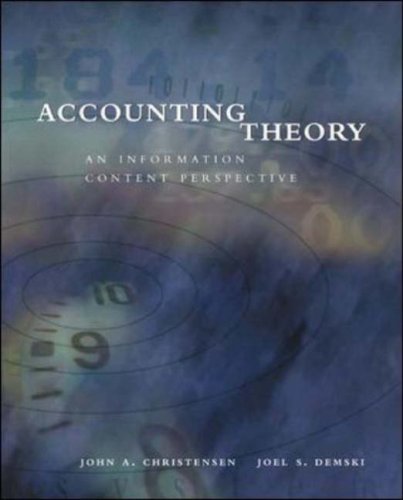 Accounting Theory: An Information Content Perspective - Christensen, John A., Demski, Joel S ...
