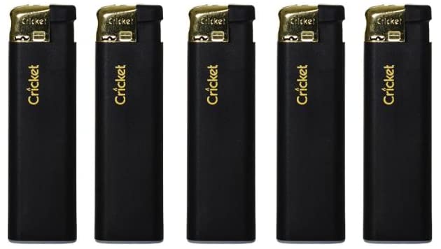 Amazon.com: Cricket Lighters Electronic 5 Pack Original Size Black ...