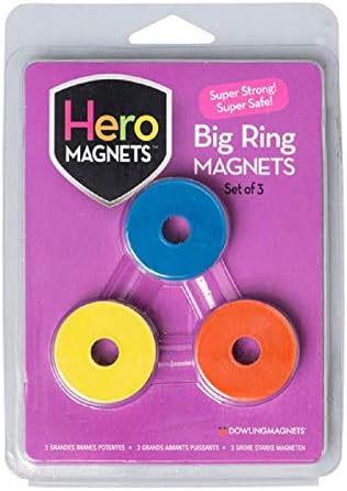 Amazon.com: Dowling Magnets Big Ring Magnets, Set of 3 : Office Products