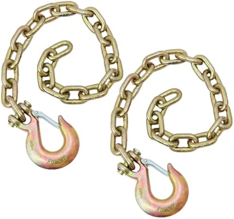 Amazon.com: Boxer Trailer Safety Chain 3/8” x 35” 2 Pack - Grade 70 ...