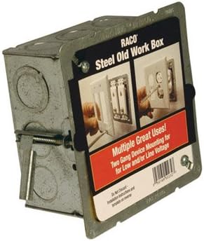 Hubbell-Raco 232-OW 4" Square Box, Welded, Old Work, Metallic, 2-1/8 ...