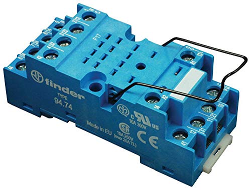 Amazon.com: 94.74SMA - Relay Socket, DIN Rail, Panel, Screw, 14 Pins ...