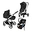 Cybex EOS 5-in-1 Travel System Stroller (Moon Black Seat with Silver ...