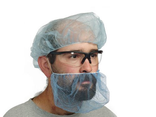 Superior BCPPGR KeepKleen Polypropylene Beard Cover, 18" Length, Green ...