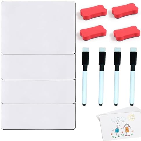 JEOPKO 12 PCS Small Whiteboard Double Sided Mini Whiteboards Durable ...