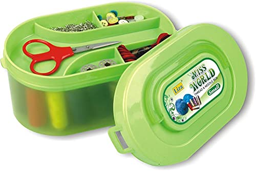 RJ Rojeno Miss World Small Plastic Empty Sewing Set kit Round Storage ...