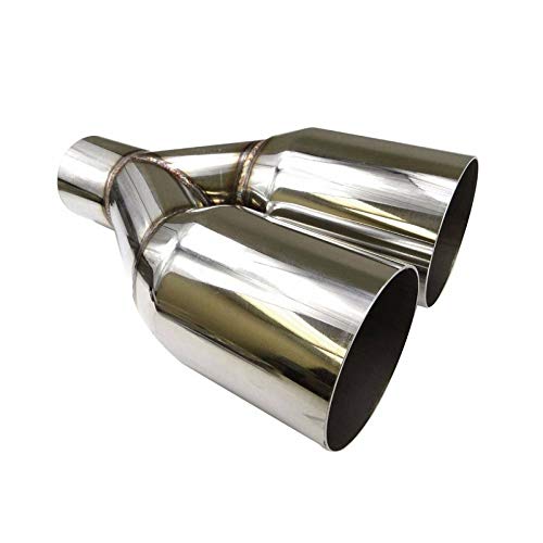 Snapklik.com : Universal Dual Exhaust Tip Straight Cut 2.5 Inlet 3.5 ...