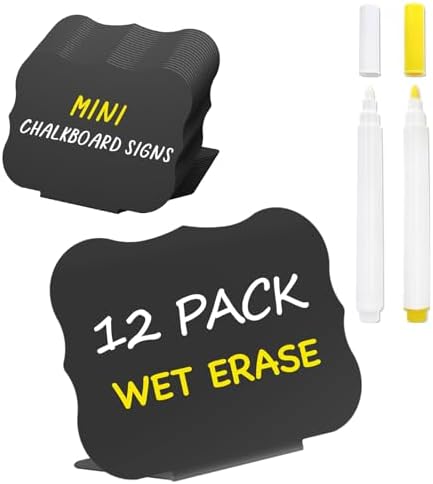 Amazon.com: Set of 10 Small Chalkboard Signs 3x4 inches - Food Signs ...