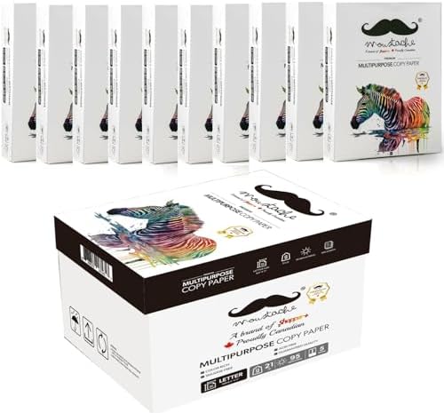Moustache Premium Multipurpose Printer Paper, 5000 Sheets Copy Copier ...