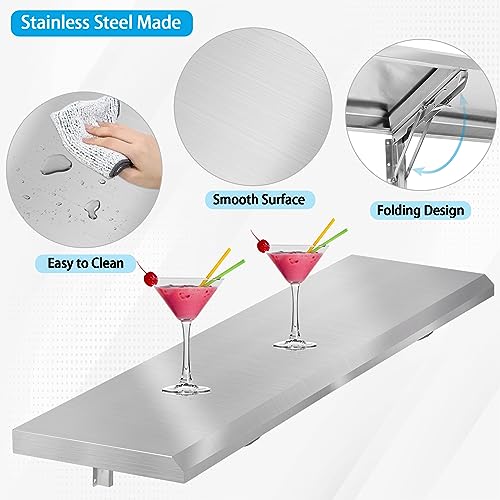 Snapklik.com : Folding Concession Shelf 96 X 12, Drop Down Concession ...