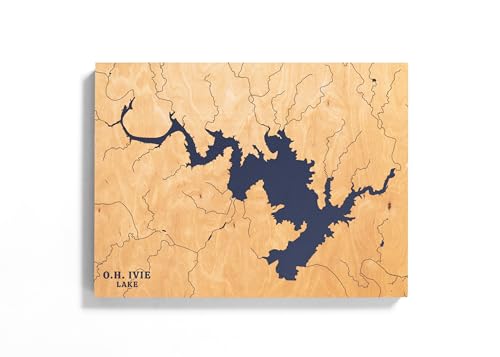 Amazon.com: O.H. Ivie Lake Texas Custom Lake Map : Handmade Products
