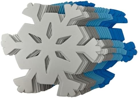 Amazon.com: Snowflakes for Crafts - 24 Foam Snowflake Cutouts Winter ...