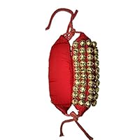 Ghungroo India PAIJANIA India 4 Line Red Cloth Pad Brass Ghungroos ...
