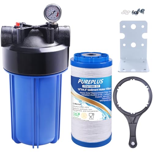 PUREPLUS 1-Stage Whole House Water Filter, with Iron Manganese Reducing ...
