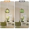 Green Glass Easy Fit Pendant Shade, 21cm Diameter : Amazon.co.uk: Lighting