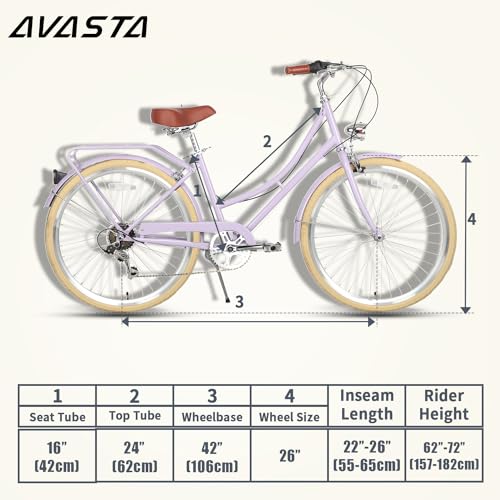 Snapklik.com : AVASTA Hybrid Bike For Women Female Lightweight Step ...