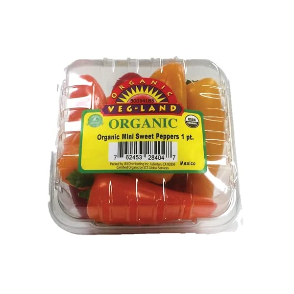 Amazon.com: PRODUCE Organic Sweet Mini Peppers, 1 PT : Grocery ...