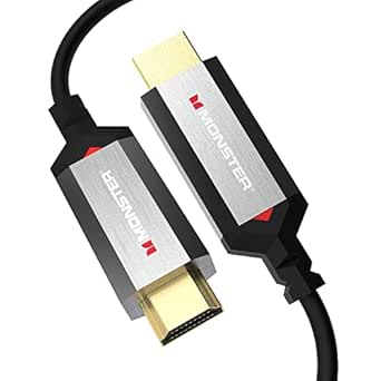 Monster Essentials HDMI 2.1-48 Gbps Active Optical Cable Featuring ...