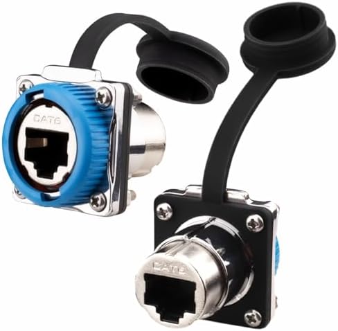 Amazon.com: RJ45 Panel Mount Coupler Waterproof CAT6,Lonlonty M20 RJ45 ...