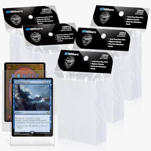 500 Counts Card Sleeves, Matte Clear Card Sleeves Deck Card Protectors ...