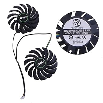 Amazon.com: 87MM GPU Fan 4PIN Replacement PLD09210B12HH for RX470 RX480 ...