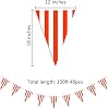 Amazon.com: Piokio 100ft Red and White Striped Pennant Banner, Carnival ...