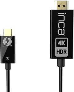 Inca Câble HDMI ITCH-30 2.0 > Type-C 4K60HZ, Thunderbolt 3 1,8 : Amazon ...