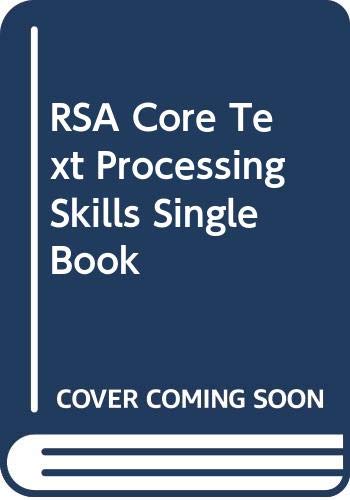 RSA Core Text Processing Skills Single Book: Amazon.co.uk: Rsa ...