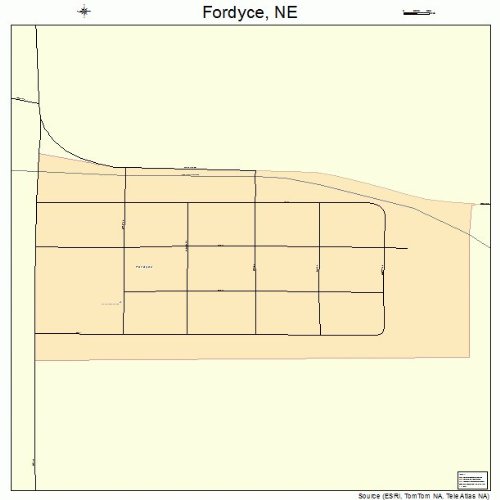 Amazon.com: Large Street & Road Map of Fordyce, Nebraska NE - Printed ...