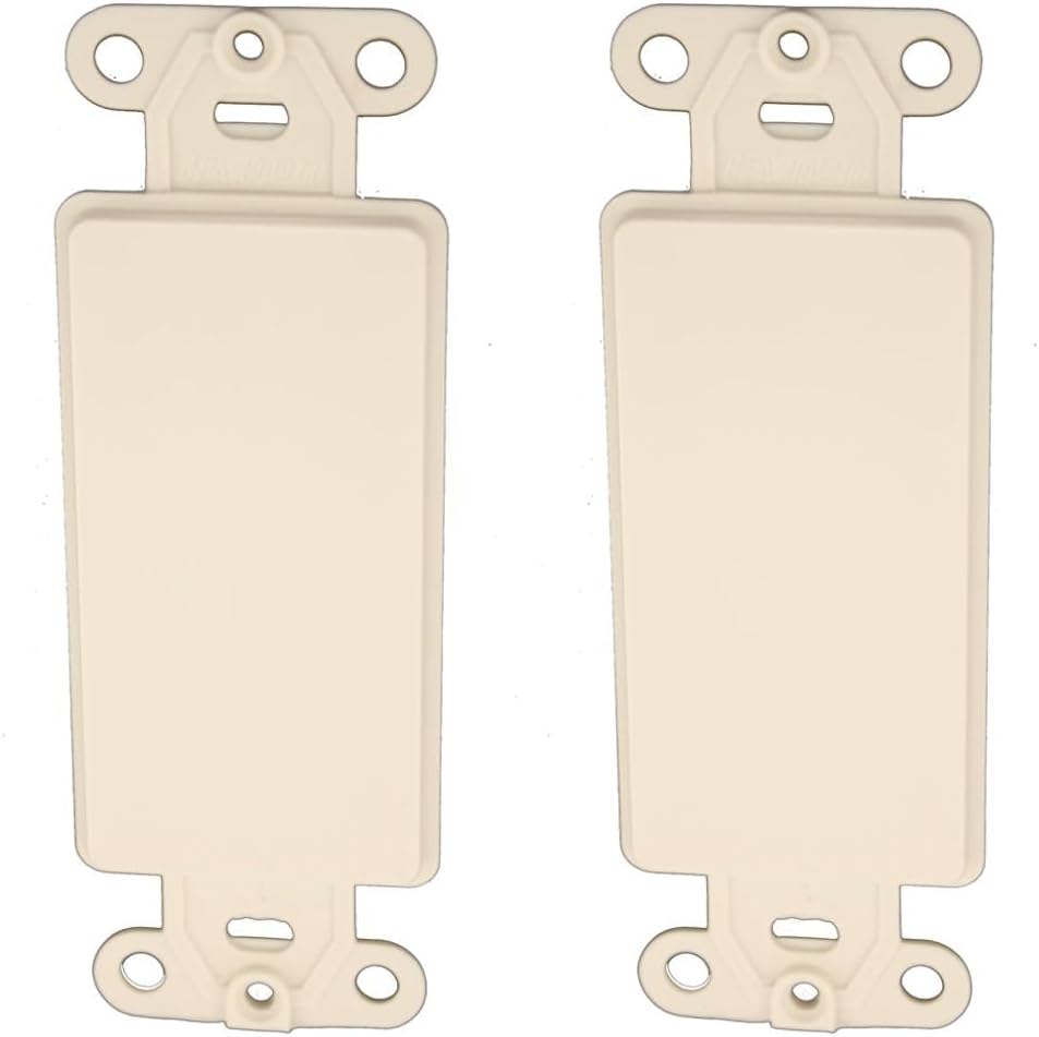 Leviton 80414-T Decora plastic adapter plate, Blank - No hole, with ...