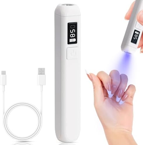 Amazon.com: Wisdompark Handheld UV Nail Lamp, Mini UV Light for Gel Nails, Portable LED Nail ...
