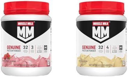 Amazon.com: Muscle Milk Genuine Protein Powder Bundle, Strawberries 'N ...