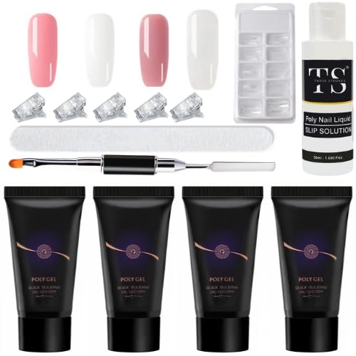 Buy POLYGEL NAIL EXTENTION KIT Nail Kit with U V Lamp Starter Kit for ...