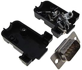 Amazon.com: DB9 Male D-Sub connector w/ Two Piece Backshells Hoods ...