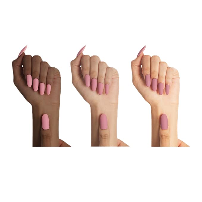 Buy SOEZI Women's Allstar plum Reusable SOEZI Press On Nails ...