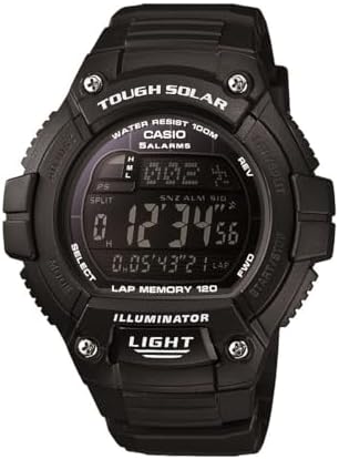 Casio Men's WS220-1A Solar Runner Tough Solar Multi-Function Runner ...