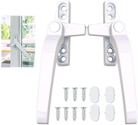 Universal White Window Handle Replacement Kit with Fixing Screws - 2pcs ...