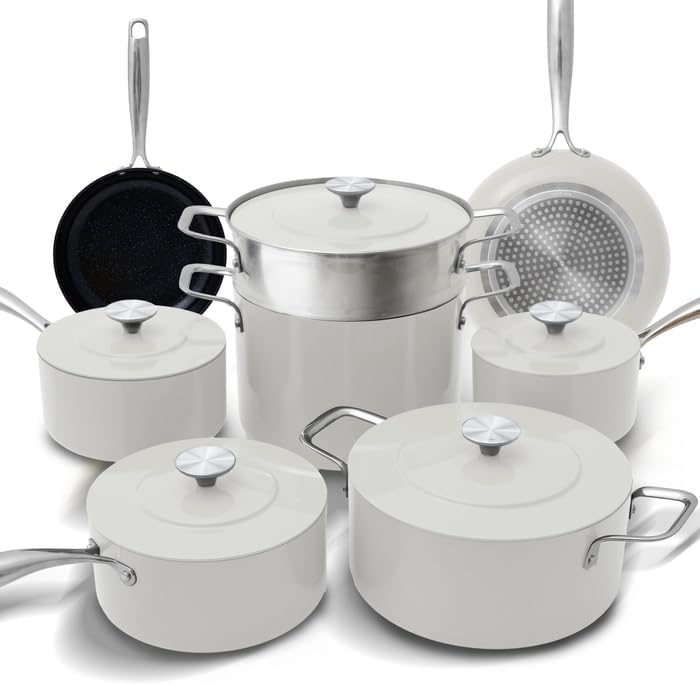 Amazon.com: Nuwave Lux 13pc Forged Lightweight Cookware Set PFAS Free ...