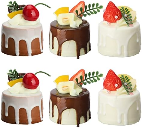 Amazon.com: RXMORI 6 Pieces Fake Cupcakes Decor,Artificial Food Cake ...
