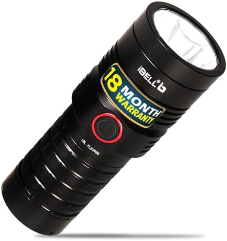 IBELL FL8348 Rechargeable Torch Flashlight, Extra Long Beam Range ...